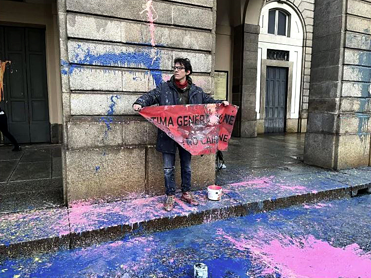 Eco-Vandals Hurl Paint on La Scala Opera House | Art for a Change